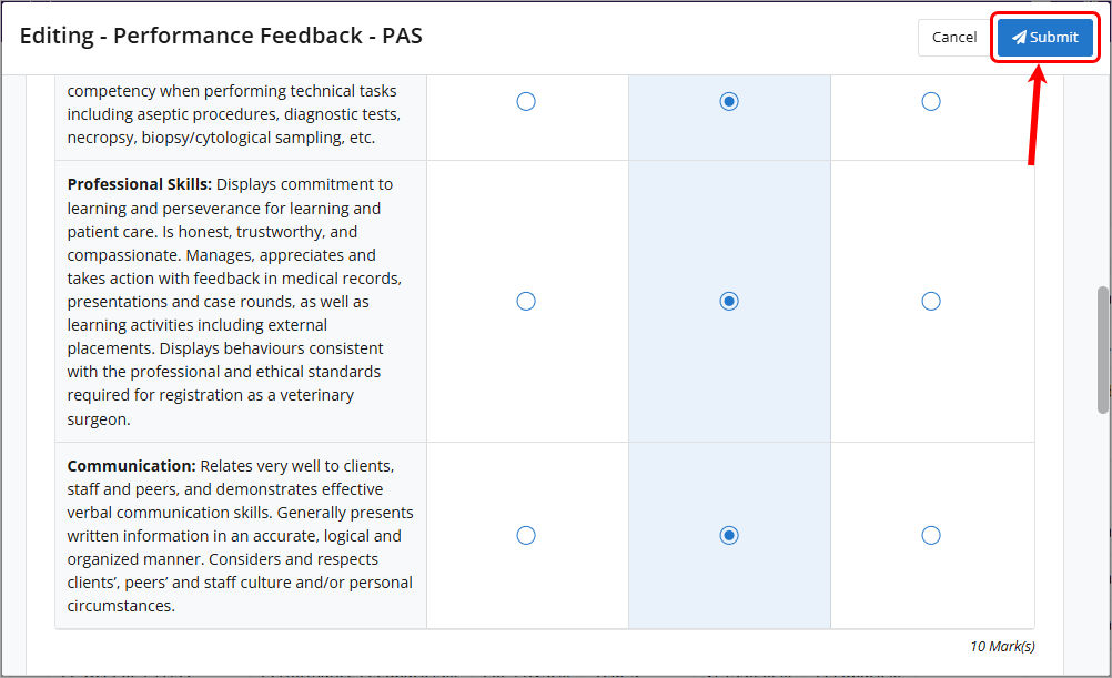 Edit or delete a student's ePAD assessment (Original) - eLearning - University of Queensland
